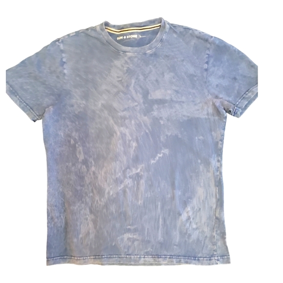 Sun + Stone | Shirts | Mens Sun Stone Blue And Grey Marbled Tee | Poshmark